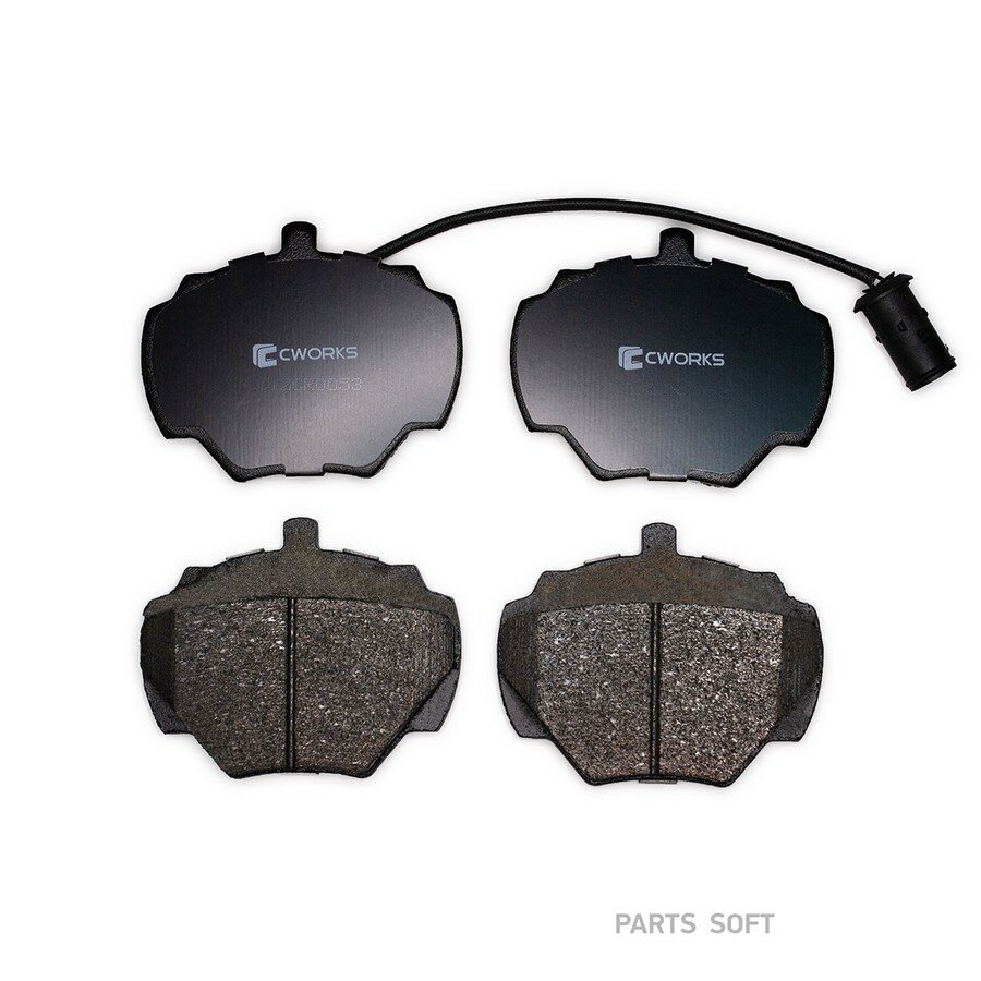 CWORKS Тормозные колодки задние, Low Metallic
