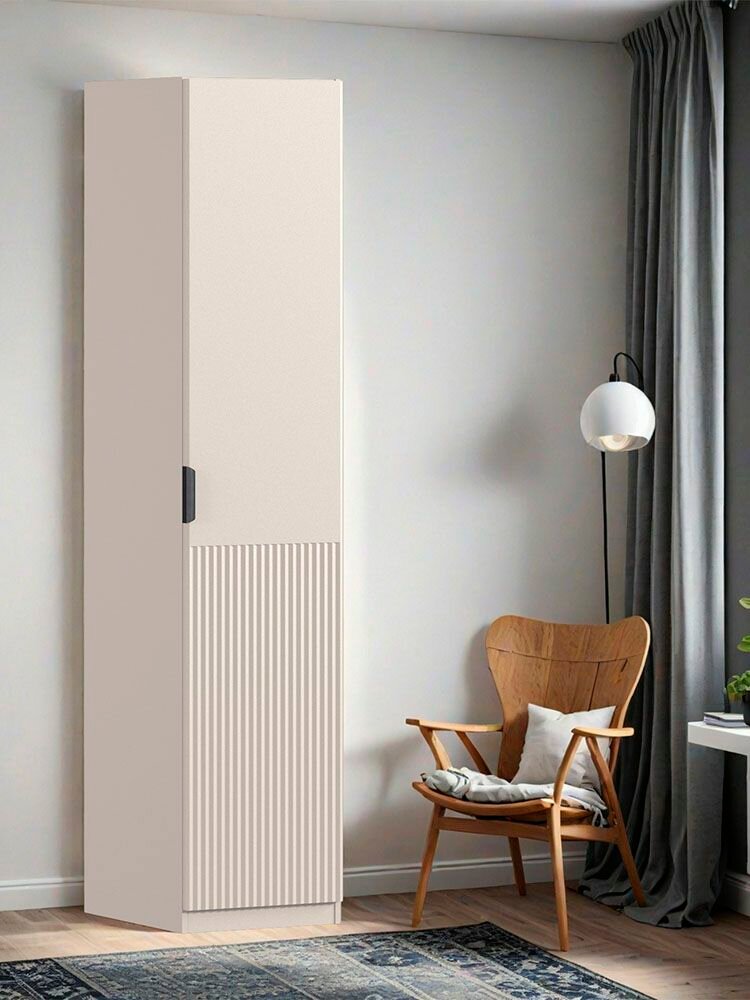 Шкаф однодверный столплит Макс 500 мм, вариант №1 (Кашемир/МДФ Джаз)