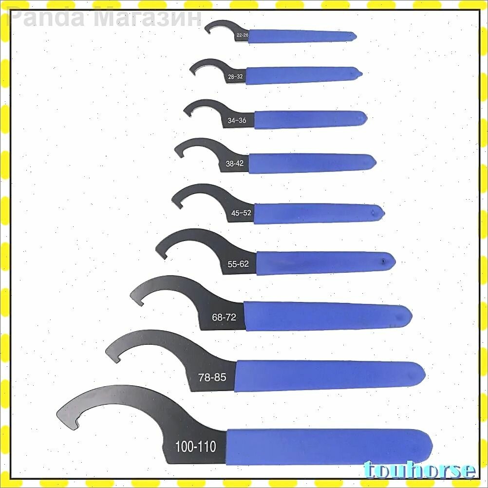 Гаечный ключ ER с-образного типа в виде полумесяца из девяти частей