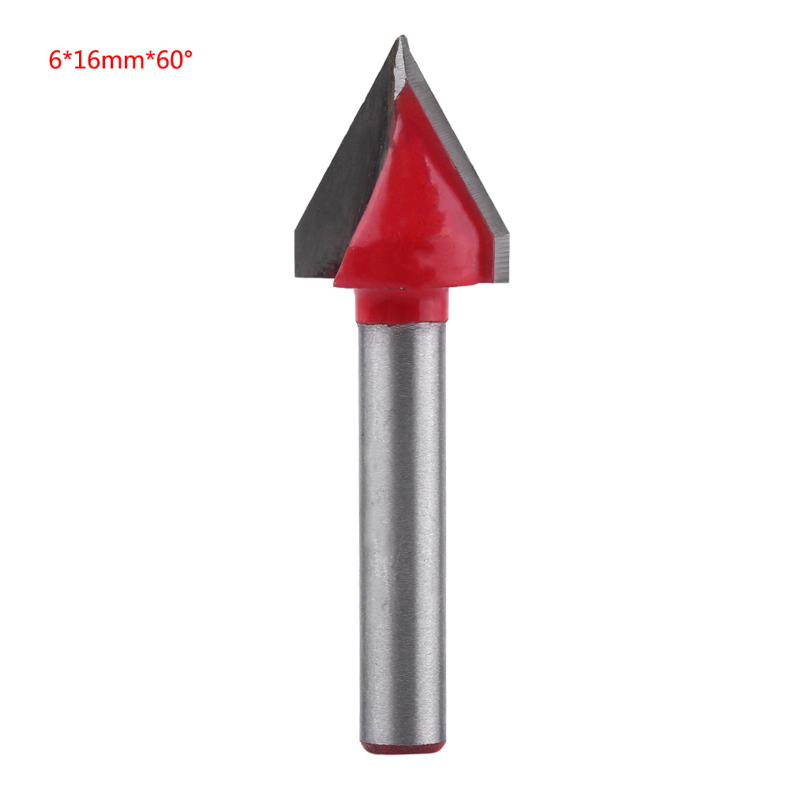 Фрезерный станок с ЧПУ для деревообработки из вольфрамовой стали, острый режущий инструмент V-образной формы с хвостовиком 6 мм (6*16 мм*60°)