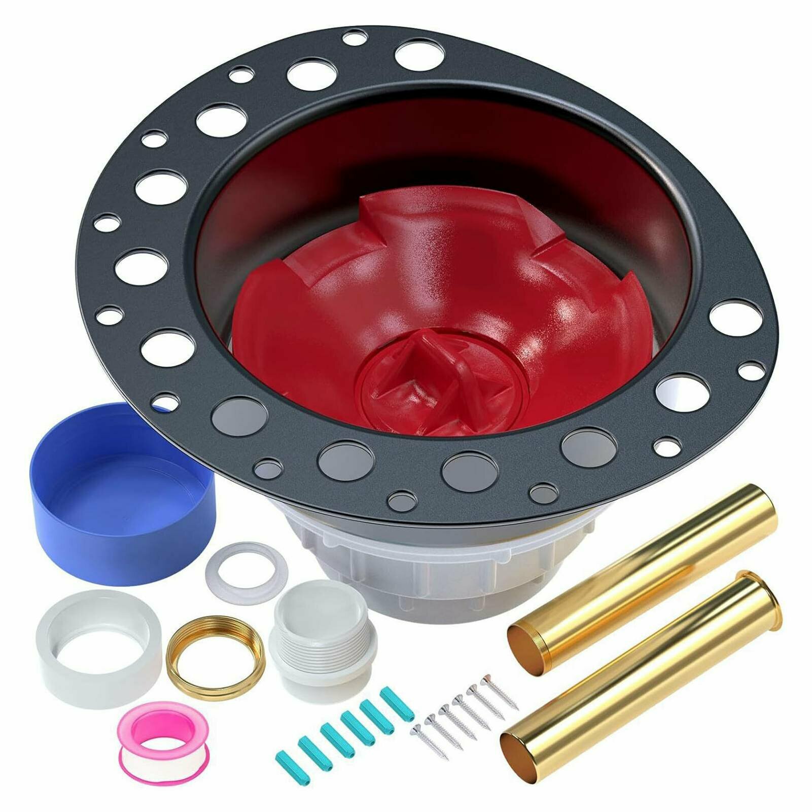 Комплект для слива отдельно стоящей ванны с защитой от обратного потока. Комплект для установки слива островной ванны.