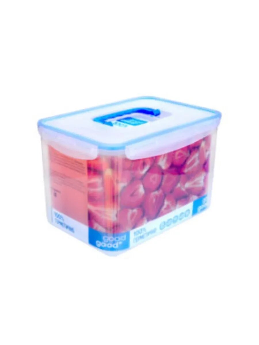 Контейнер Pomi d'Oro, прямоугольный, пластик, 4.5 л, прозрачный, белый