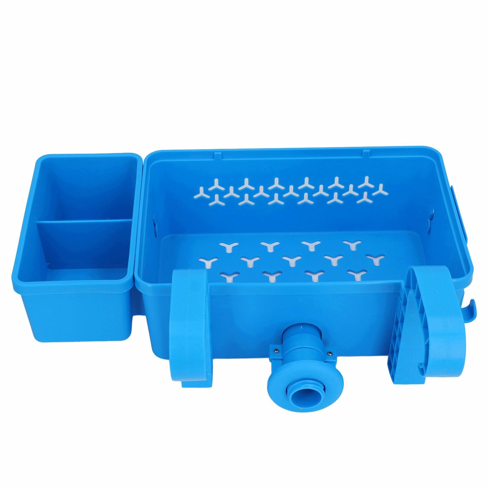 Корзина для хранения у бассейна, утолщенная, подвесная корзина для бассейна с подстаканником для 2,3 дюйма или меньше, верхняя перекладина для напитков, полотенец, синяя