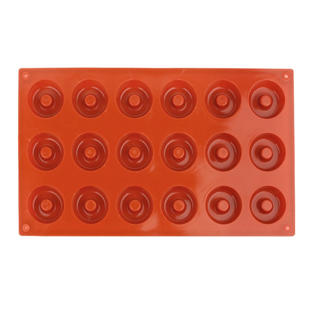 Форма для пончиков на 18 ячеек, антипригарная форма для выпечки пончиков, силиконовые формы для шоколадного мыла ручной работы