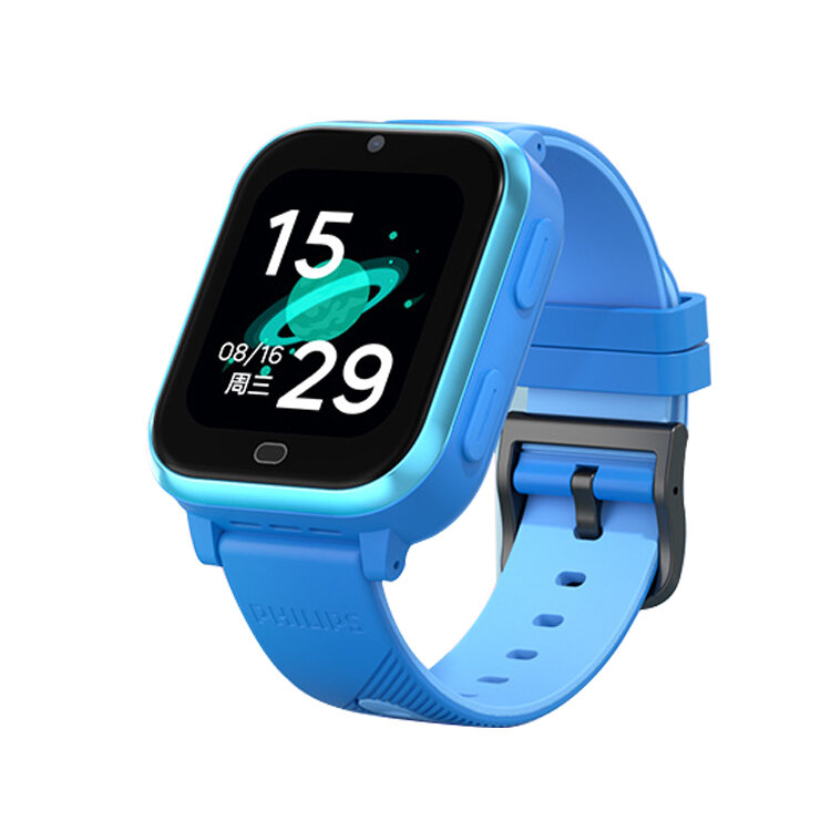 Умные часы PHILIPS водонепроницаемые IPX6, blue, поддержка звонков, точное позиционирование, видеосъ