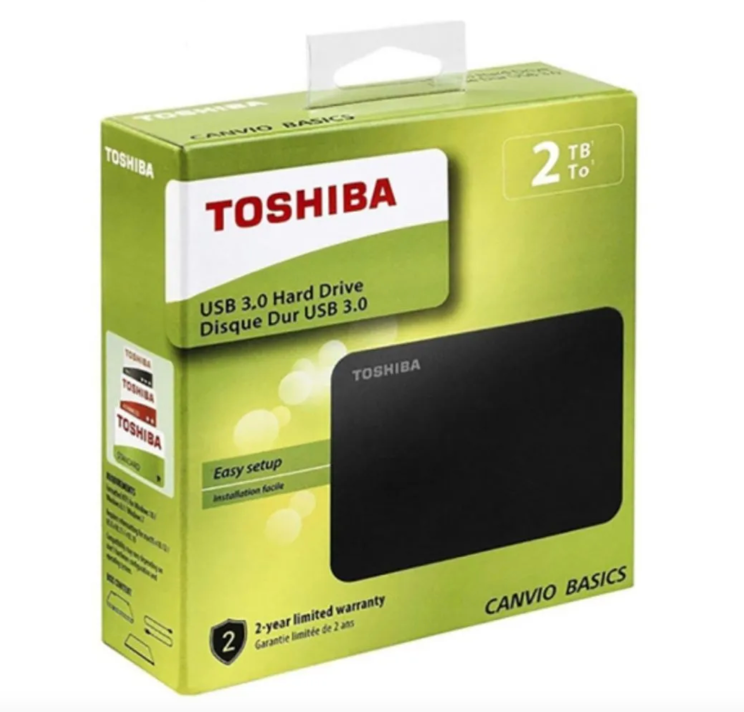 Внешний жесткий диск Canvio Basics 2 TB, 2,5", USB 3.2, черный, HDTB520EK3AA
