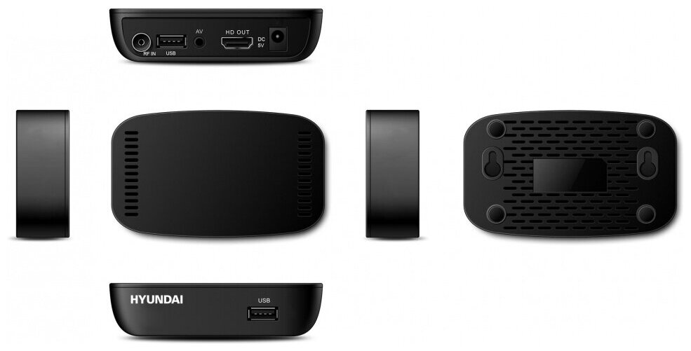 Ресивер DVB-T2 Hyundai H-DVB460 черный