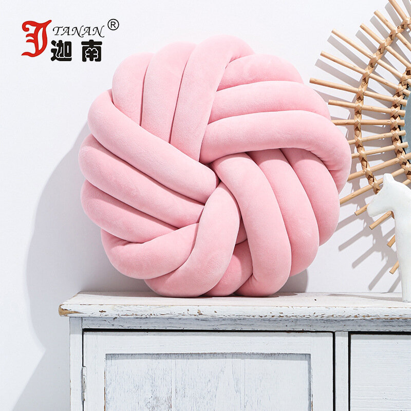 Подушка Nordic ins Twist Pillow, ручная работа, трехниточная веревка, цветочный рисунок, 35x35x12 см