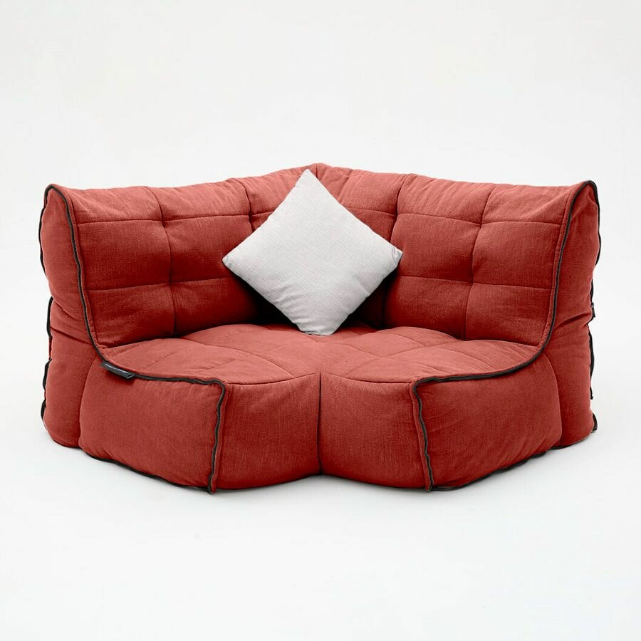 Угловая секция для модульного дивана Twin Modular Corner - Wildberry Deluxe (шенилл, красный) - возможность собрать диван под свой размер