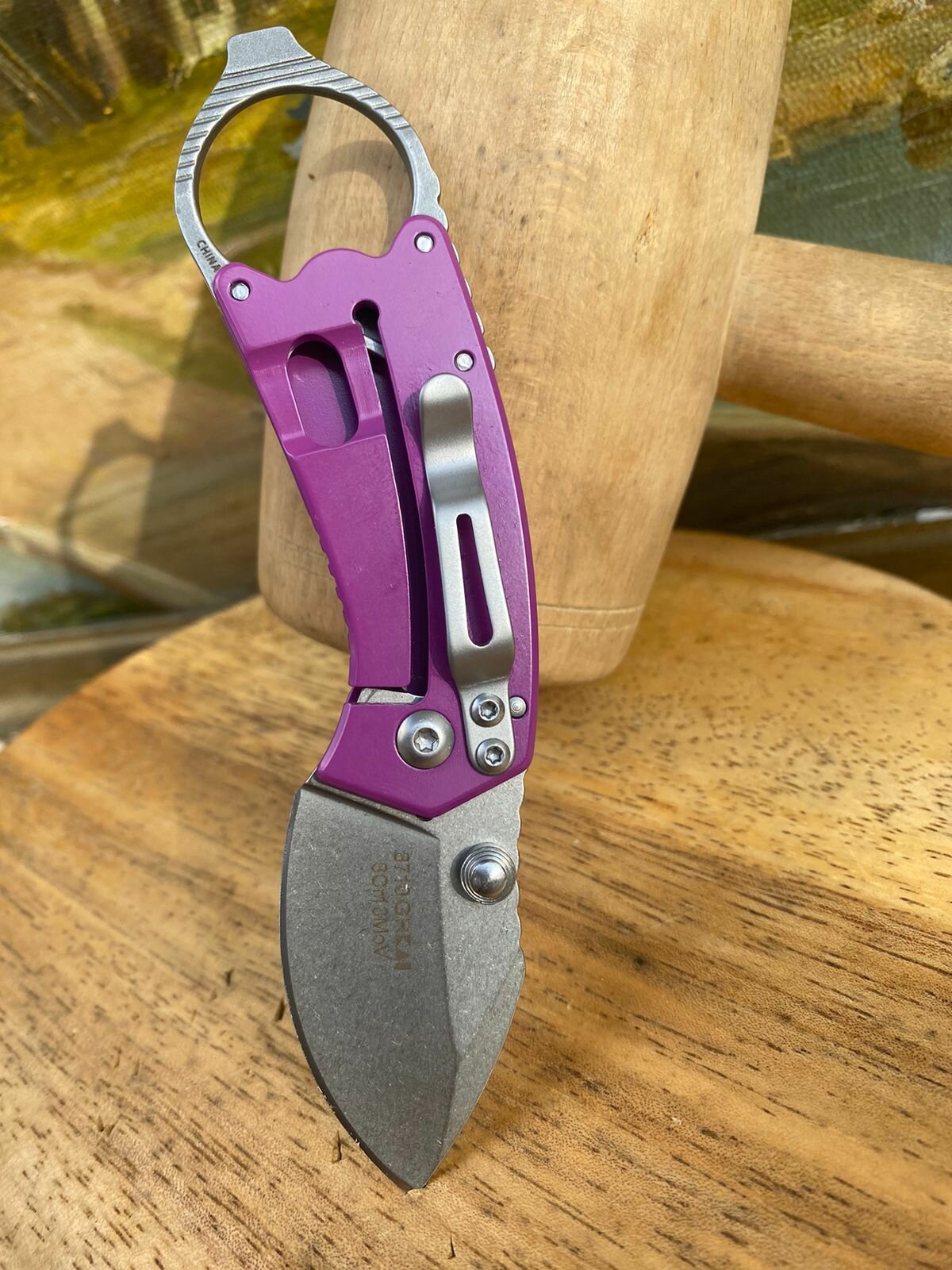 Складной туристический нож Мини", брелок, нержавеющая сталь, 100г