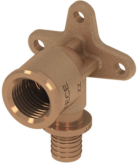 Уголок TECE TECEflex с настенным креплением 25 х 3 4, бронза, внутренняя резьба (708613)