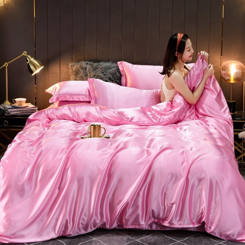 Комплект постельного белья Authorized labeling "Принцесса розовая", шелк, 2,0 м