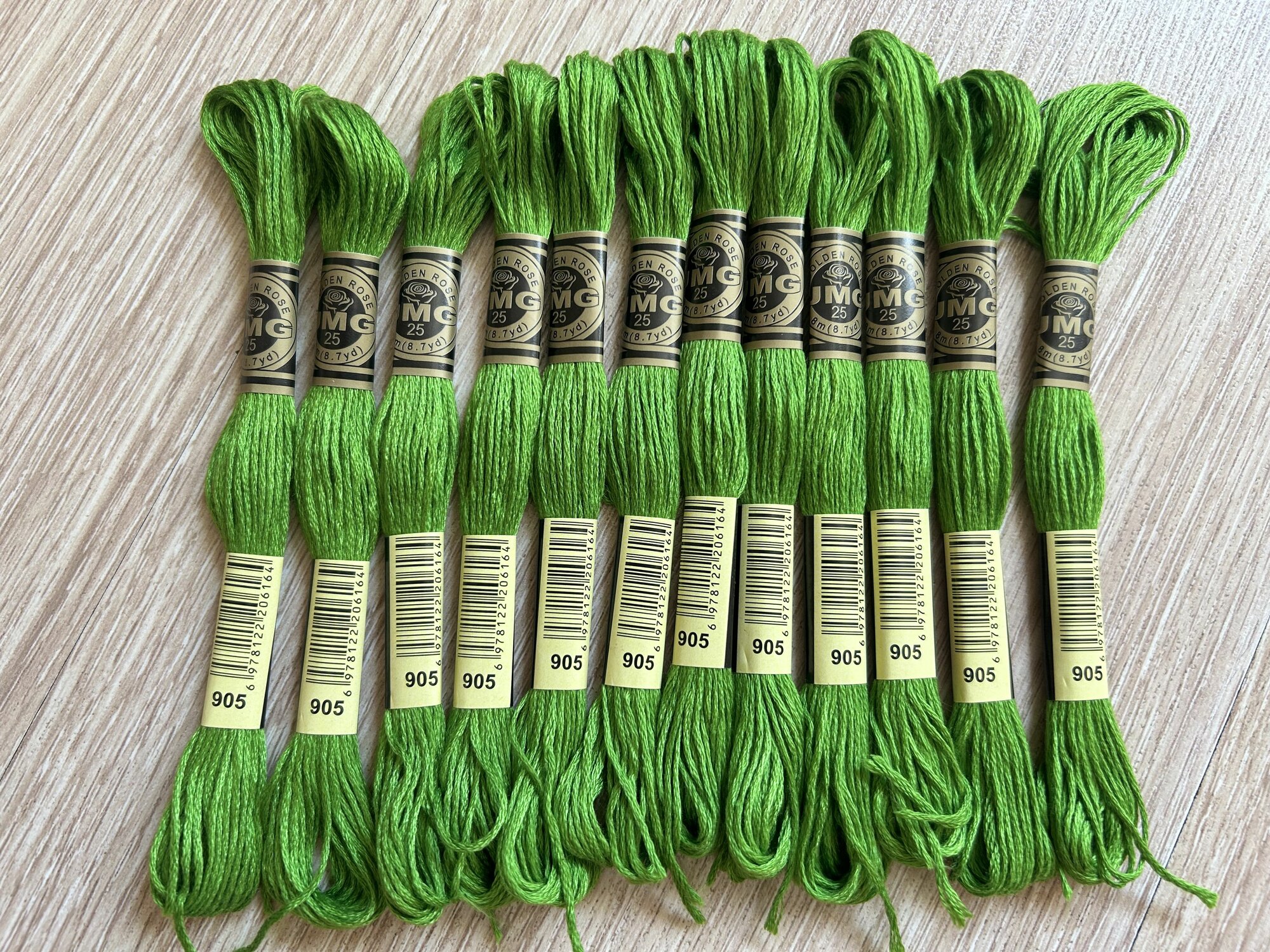 Нитки для вышивания JMC мулине (150-3866) 100% полиэфир 12 штук x 8 м