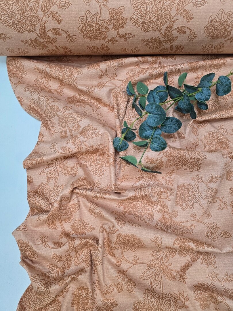 Кухонный текстиль "Цветочные узоры на оранжевом" 100х155 см.