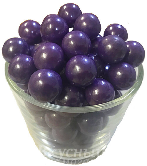 Декор Шарики Жемчуг фиолетовый 14 мм. Sweet bear, 100 гр. (Набор из 3 шт.)