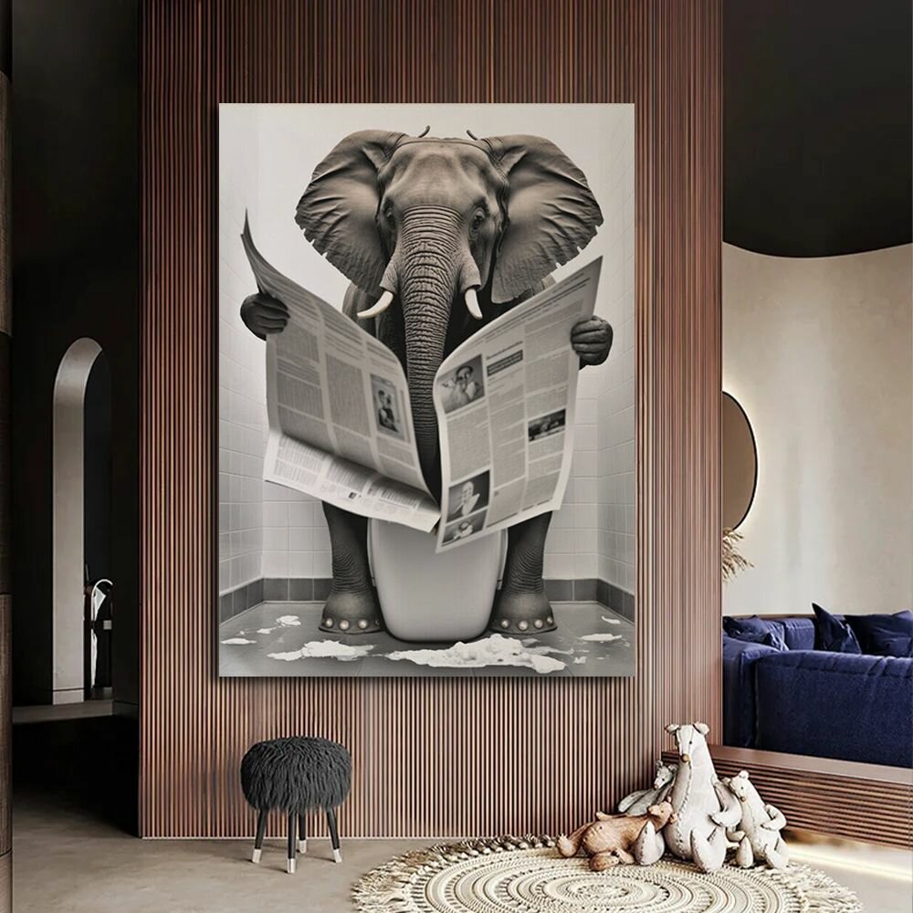 Картина ВсеКартины. тут "Слон читает", на подрамнике, на подрамнике