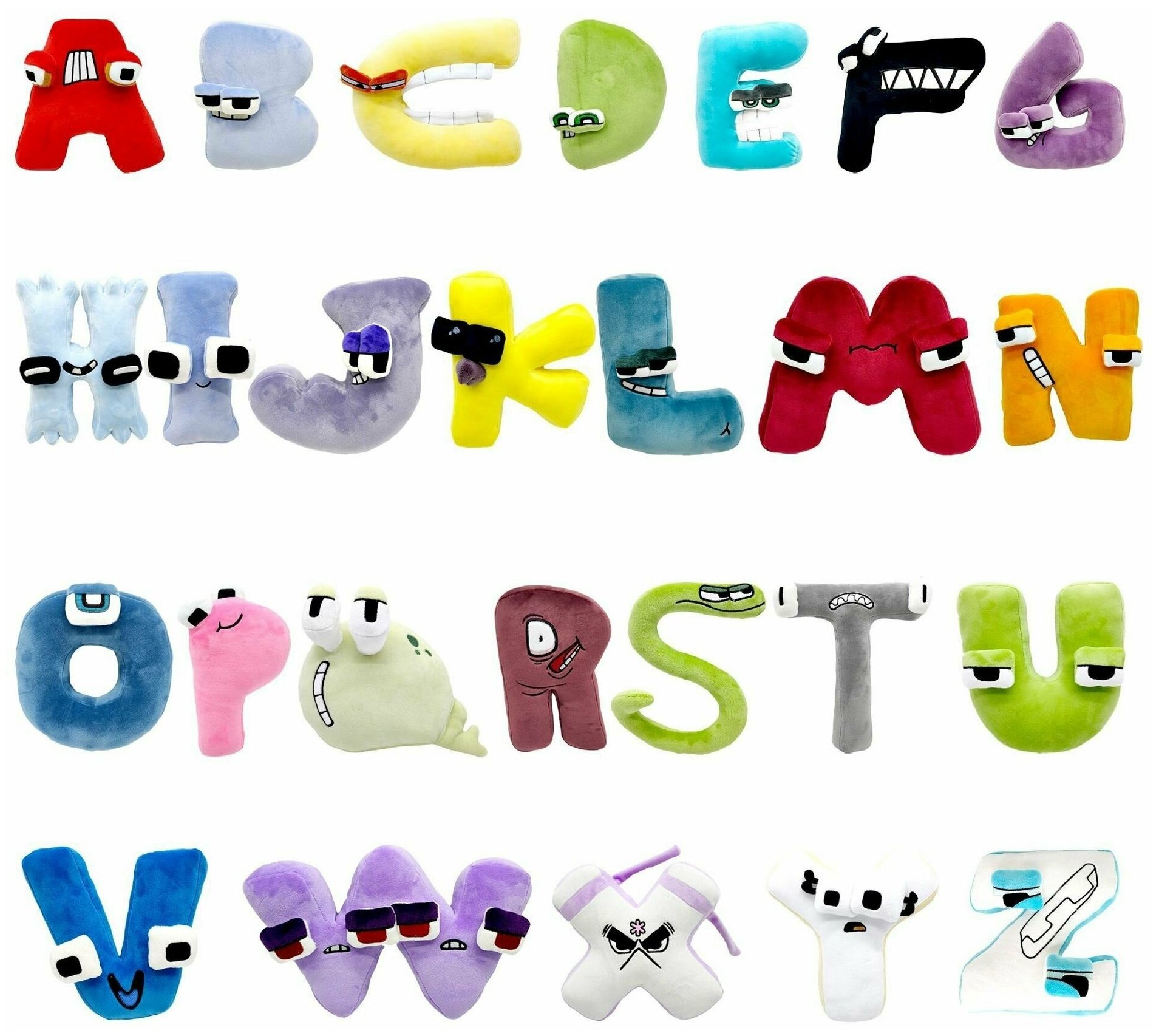 Алфавит Лора мягкая игрушка Alphabet lore буквы 26 шт. A-Z