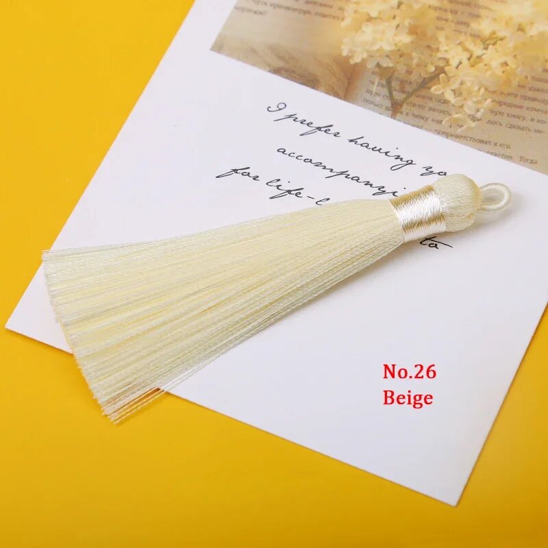 Кисточки из полиэстера 8 см с кольцом для рукоделия Beige