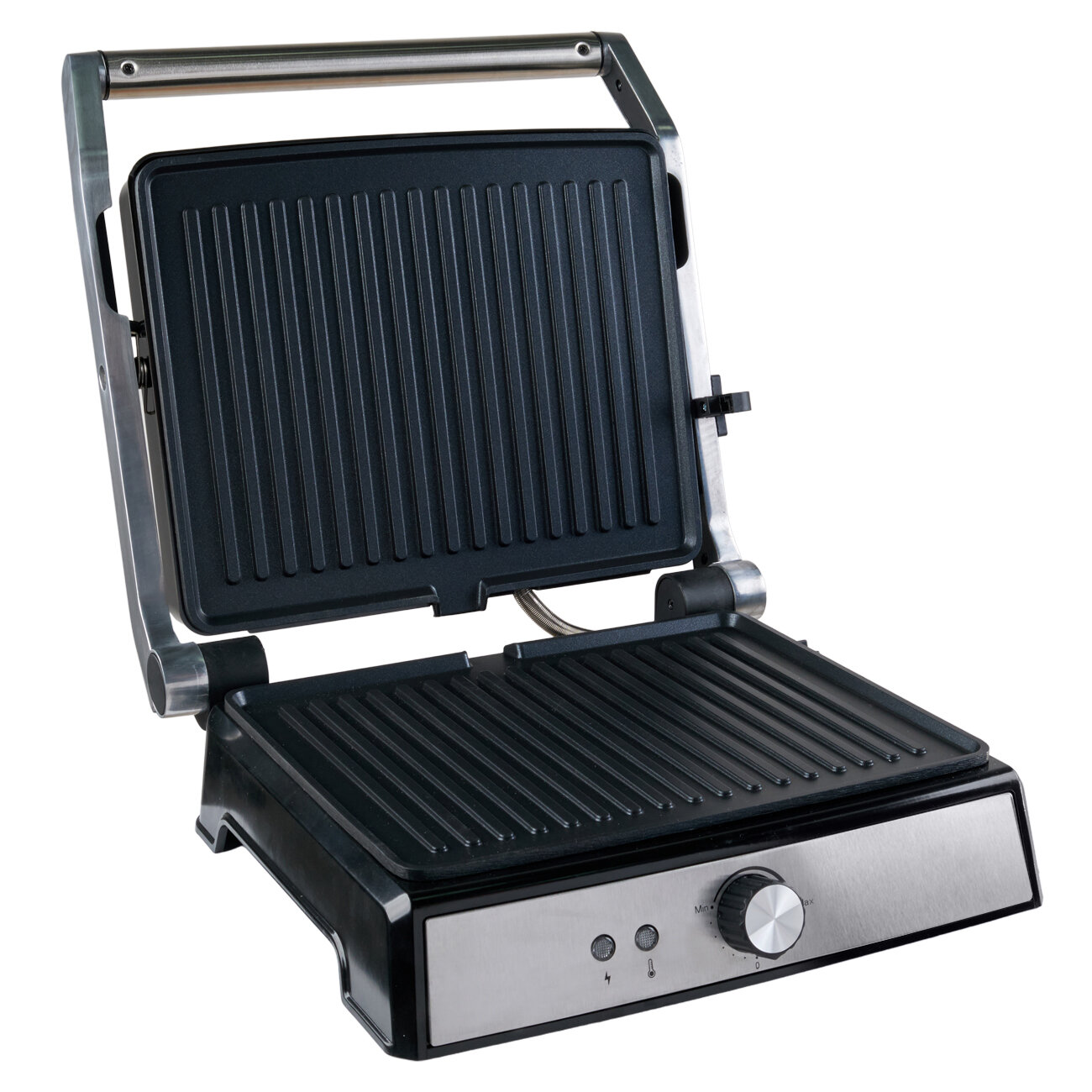 Электрогриль OASIS GR-1S нержавеющая сталь/черный, мощность 2000 Вт