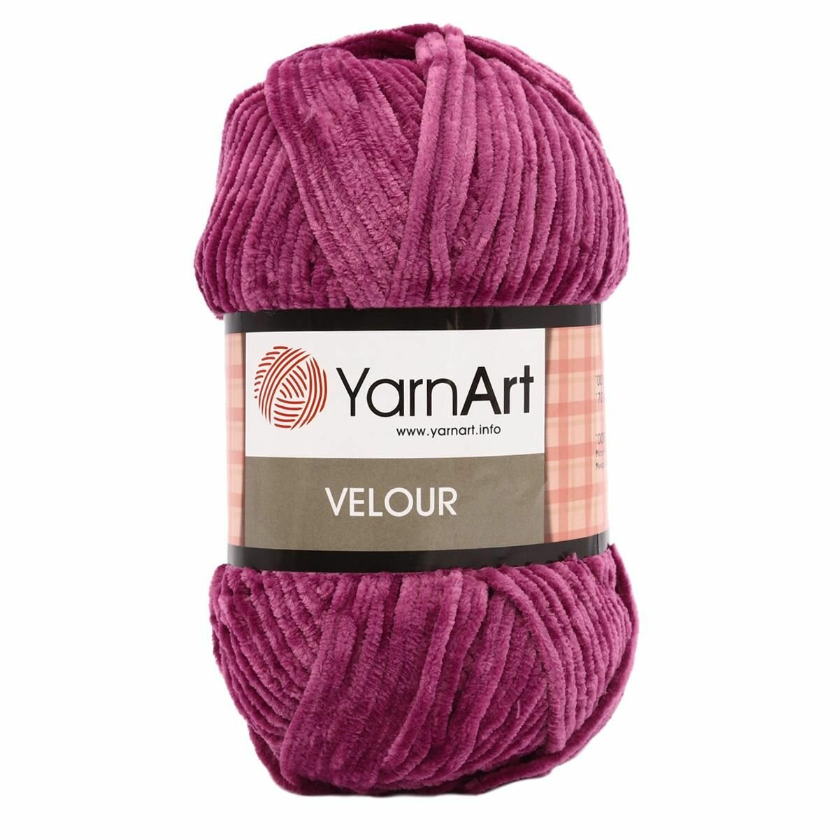 Пряжа YarnArt "Velour", 100 г 170 м, 100% микрополиэстер, 855 пурпурный, 5 шт