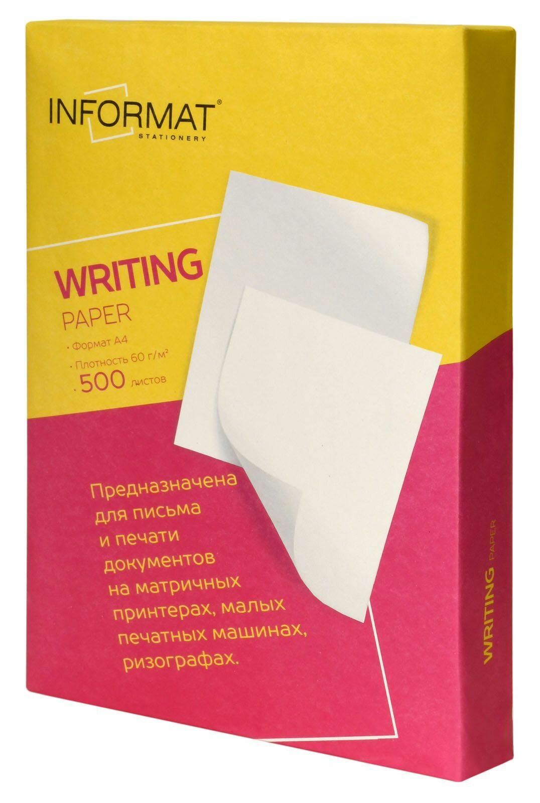 Писчая бумага inформат белизна 90%, А4, 60 г/м2, 500 листов (ОР406096-500)