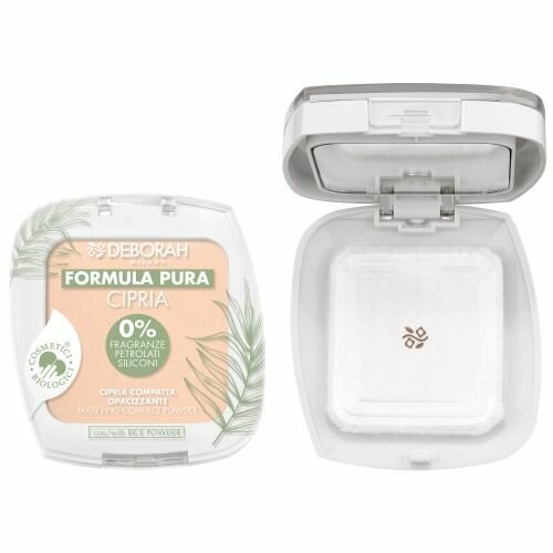 Deborah Milano Пудра для лица матирующая тон 02 Светло-бежевый FORMULA PURA MATIFYING COMPACT POWDER компактная 9 г