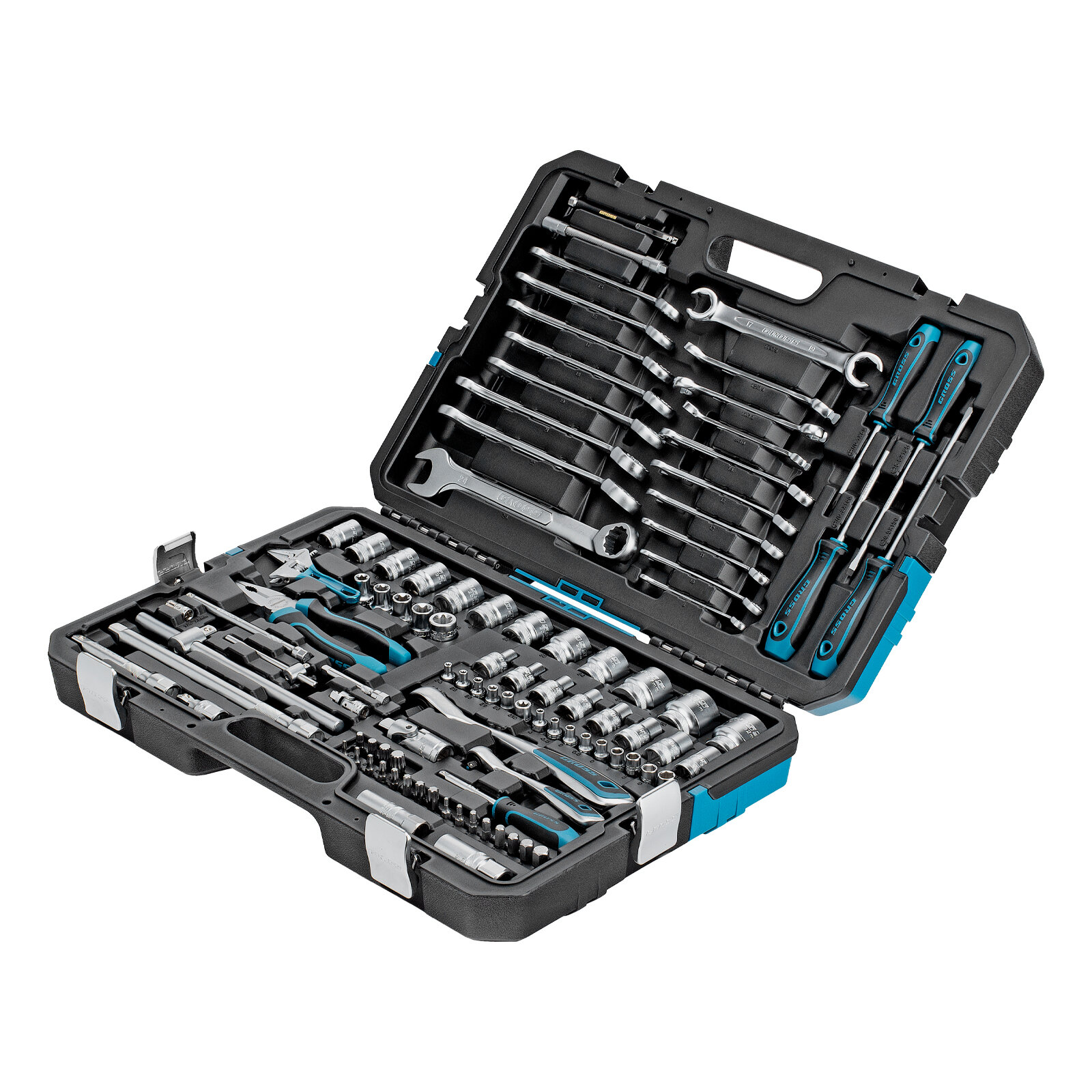 Набор инструментов, 1/4", 1/2", CrV, 120 зубьев, 101 предмет Gross 14151