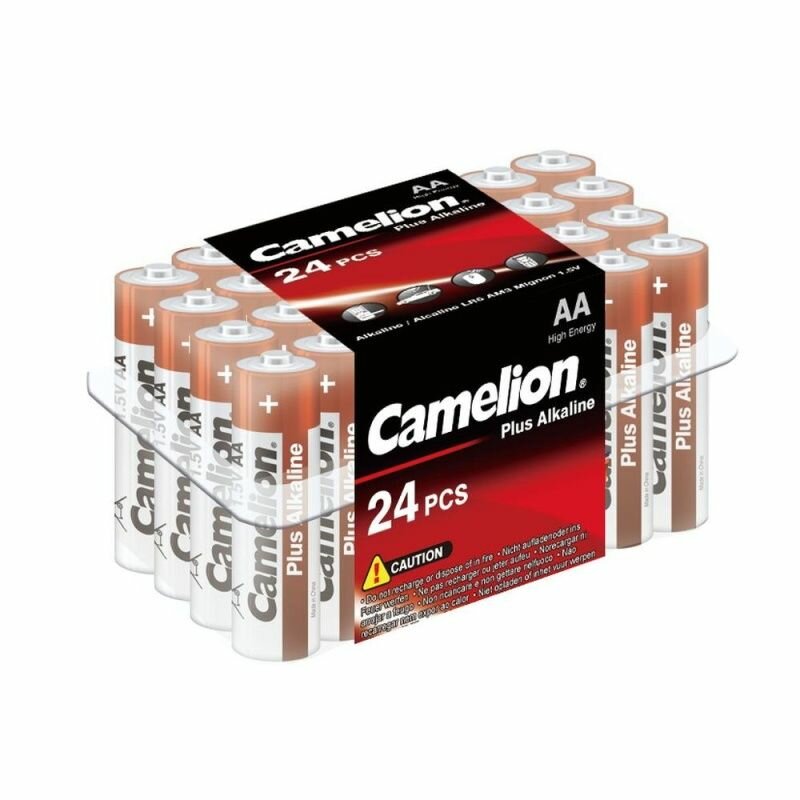 Батарейки Camelion "Plus", Alkaline, АА, LR 6, PB-24, 1,5 В, 24 шт (6752)