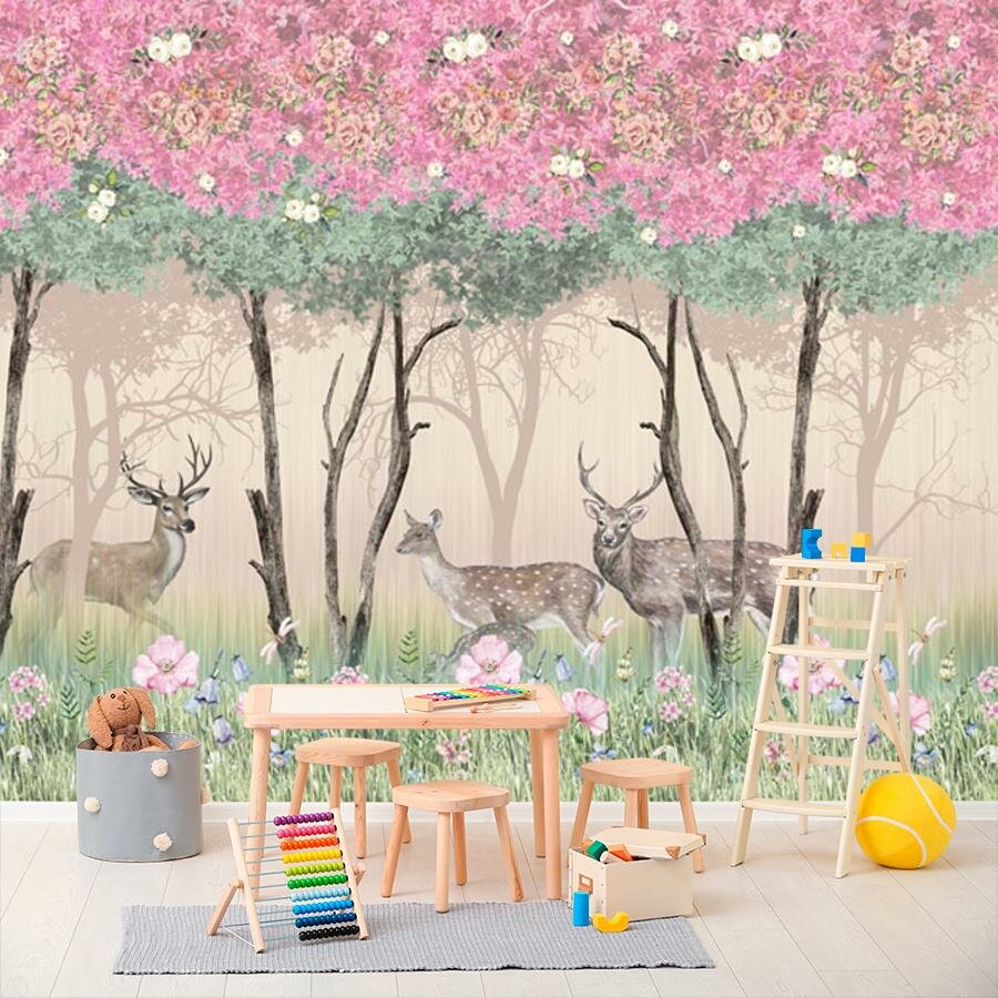 Фотообои Необычный лес 12-953-L-Флок 270 x 400 см (ВхШ) Бесшовные, флизелиновые, влагостойкие обои MasterFresok