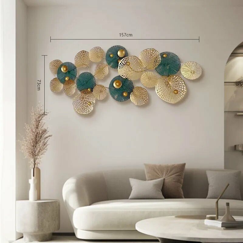 Панно на стену декоративное, декор для комнаты, панно металлическое на стену Арт-Деко 157х73см