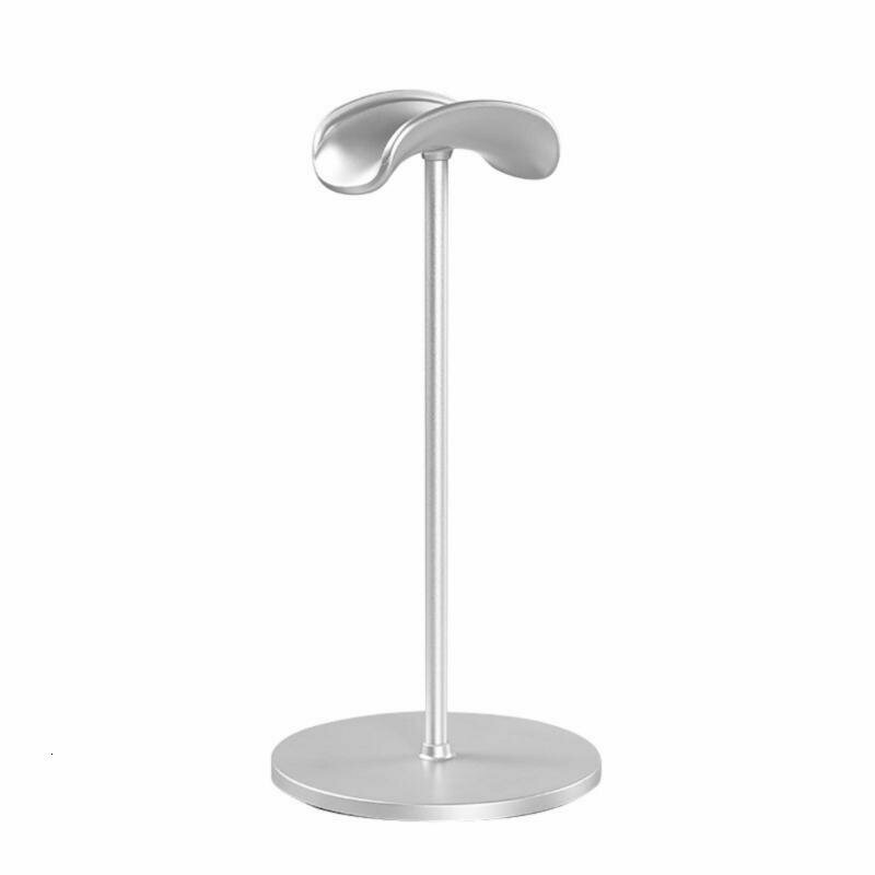 Держатель для наушников алюминиевый с силиконом, Серебро