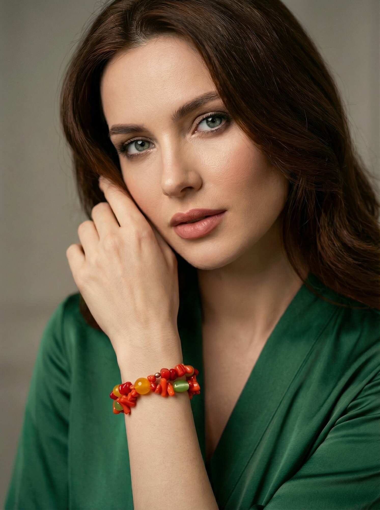 Браслет Diana Savitskaya, коралл, жемчуг культивированный