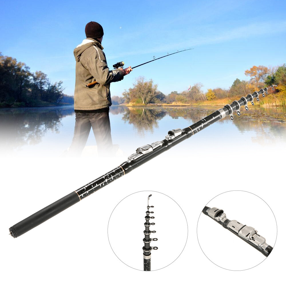 1,8 м / 2,1 м / 2,4 м / 2,7 м / 3,0 м / 3,6 м Портативное телескопическое удилище Углеволокно Сверхлегкое Выдвижное удилище Аксессуар для карповой ловли