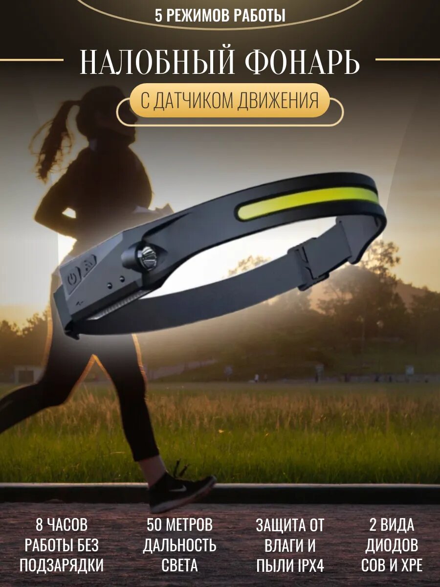 Светодиодный фонарь налобный