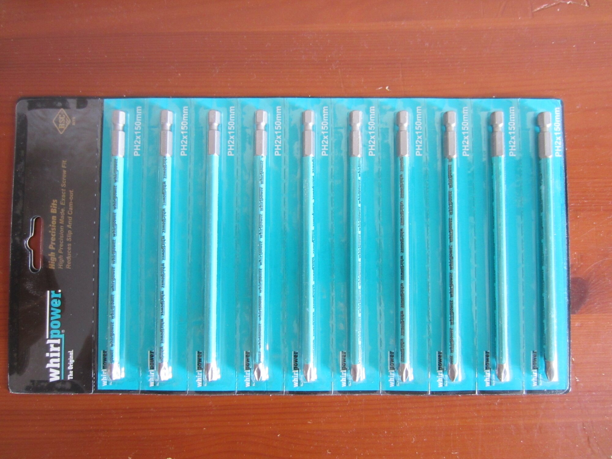 Биты WP, сталь S2, с насечкой, Профи, 150 мм PH2, 10 шт.