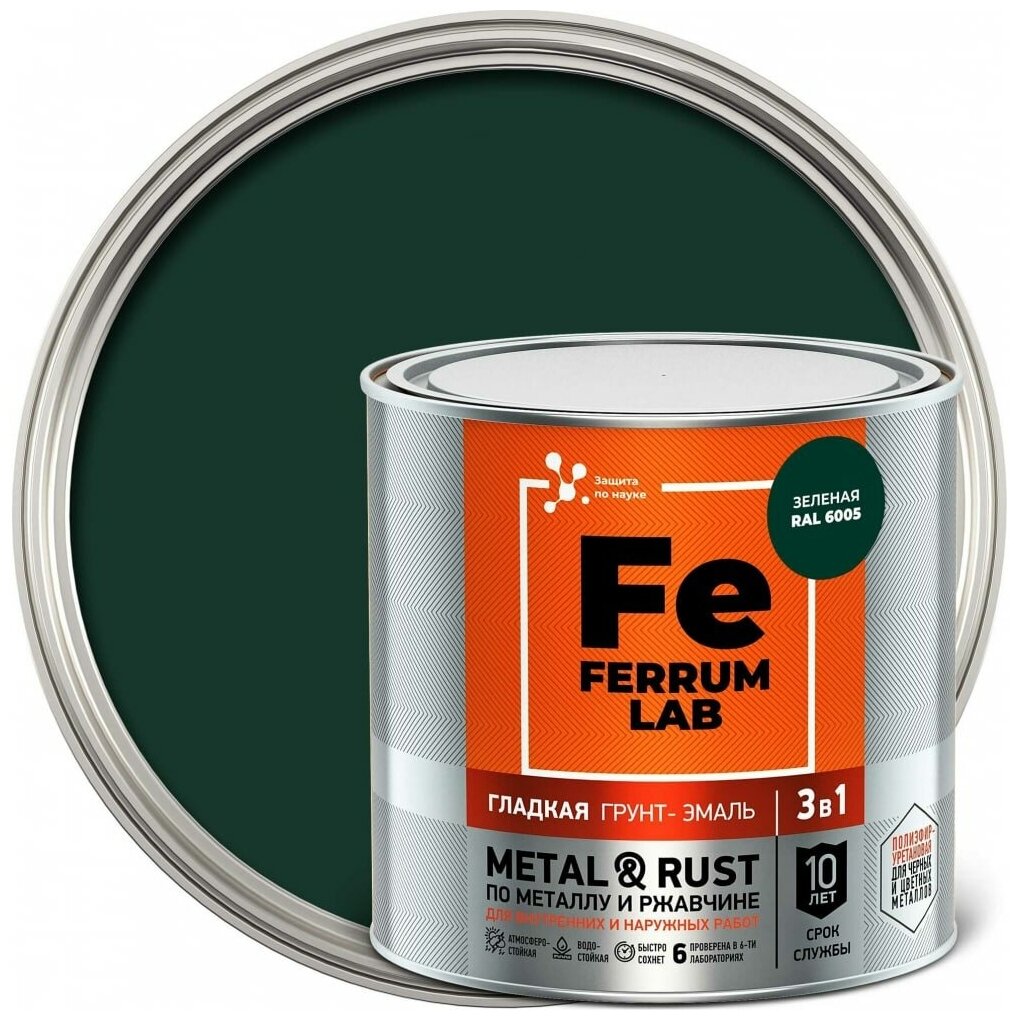 Грунт-эмаль по ржавчине Ferrum Lab FERRUM LAB