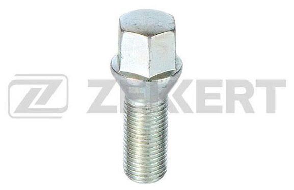 Болт колесный конус M14 x 1,5 длина резьбы 30 ключ 17 Цинк. Комплект - 4 шт.