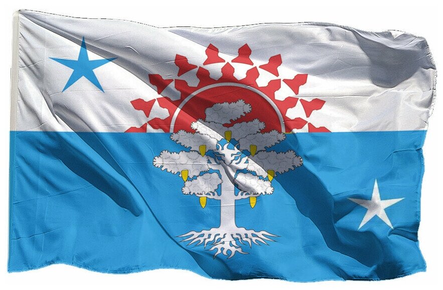 Флаг Серова на сетке 100х150 см для уличного флагштока