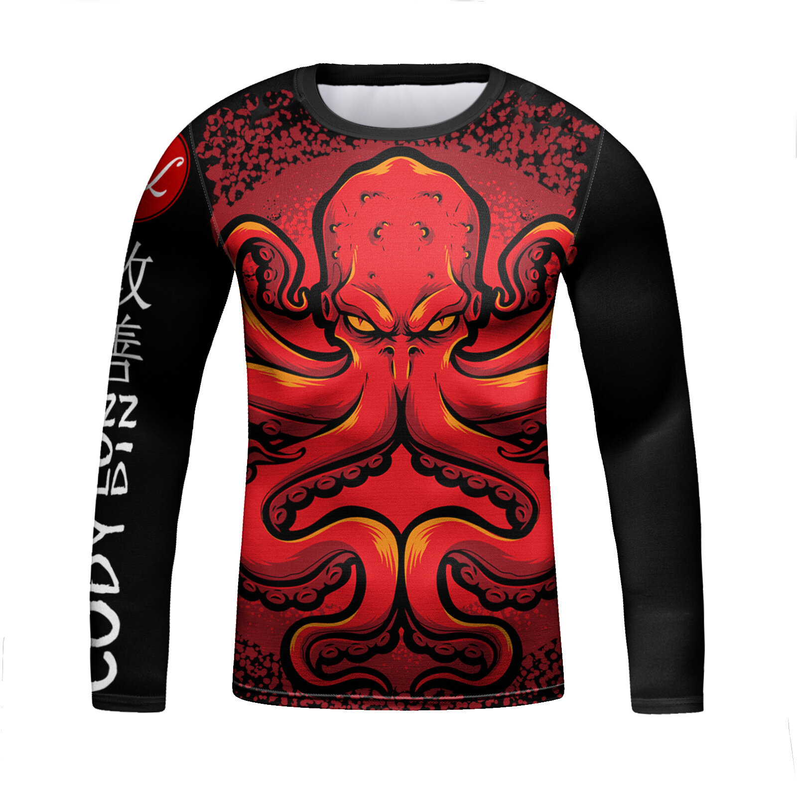 Детская одежда, мужская спортивная обтягивающая одежда с длинным рукавом, осень-зима, спортивная, для бега на улице, баскетбола, повседневная, дышащая, высокоэластичная, быстро сохнущая, с длинным рукавом