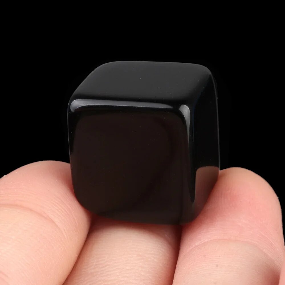 Целебный куб из лазурита, аметиста и тигрового глаза SHMAIZYH Черный, Black Obsidian