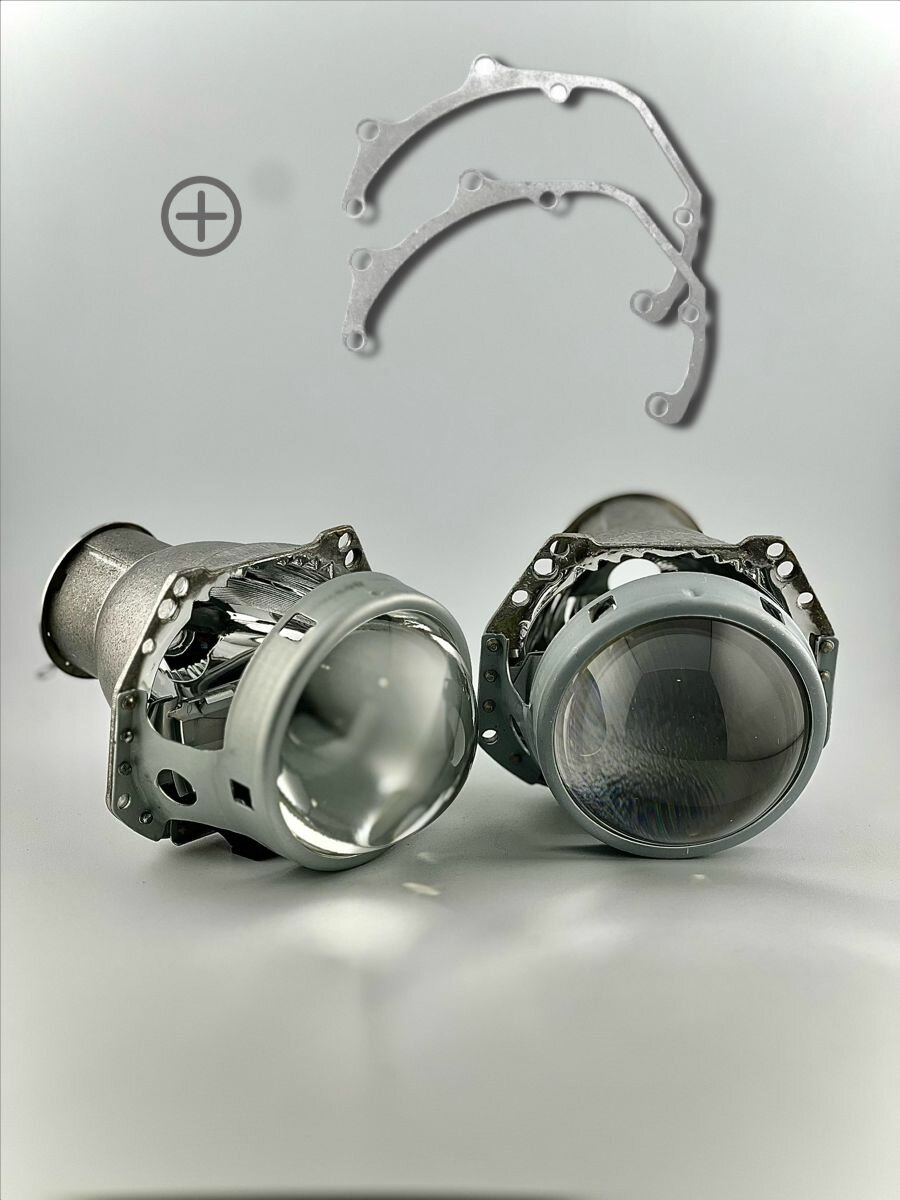 Би-галоген (лед/ксенон) линзы для Mazda CX-7 2006-2012 тип HELLA 3R цоколь H7/D2/D4 / ближнего и дальнего света в автомобильные фары / Би галогенные модули комплект 2шт