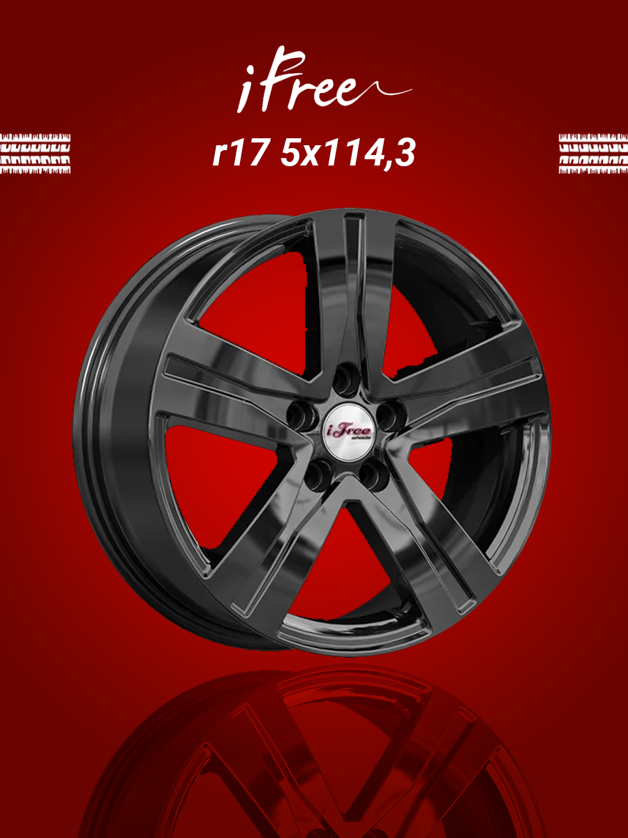 Диск автомобильный iFree Rebel 7x17 5x114,3 ET50 67,1 BK