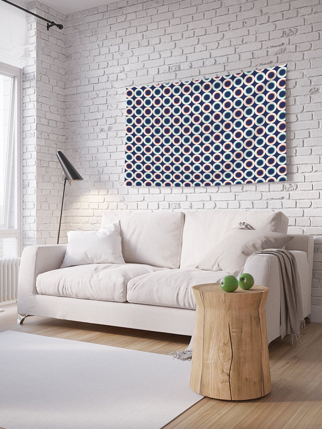 Фотопанно на стену горизонтальный постер 100х150 "Круглые бублики", JoyArty