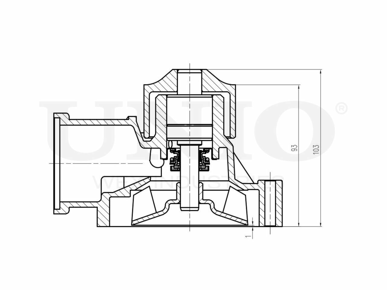 Помпа, водяной насос, для Субару Форестер (SF, SG) 97-, Импреза (GC-GM) 92-, Легаси (BC-BK) 89- Subaru Forester Impreza Legacy 89- артикул WAP-10171 производителя UNIO