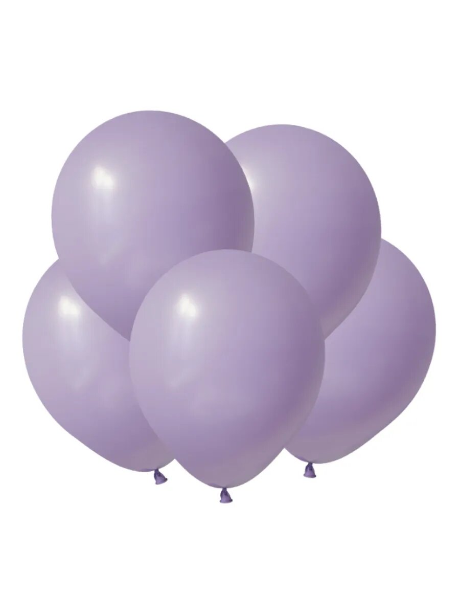 Сиреневый Макаронс, Пастель / Lilac, латексный шар (5"/12,5 см ) 100 шт. / Веселый праздник