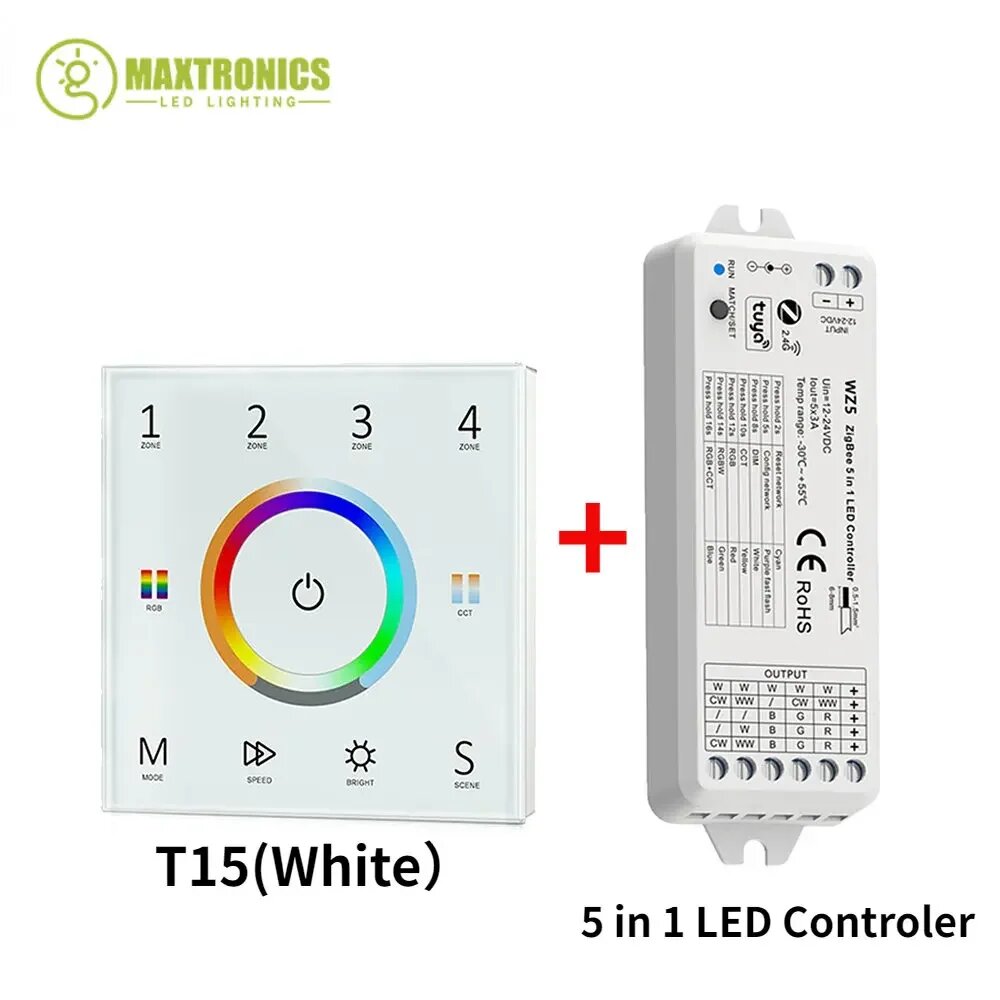 Maxtronics RGB Контроллер Zigbee для светодиодной ленты WZ5 and T15W