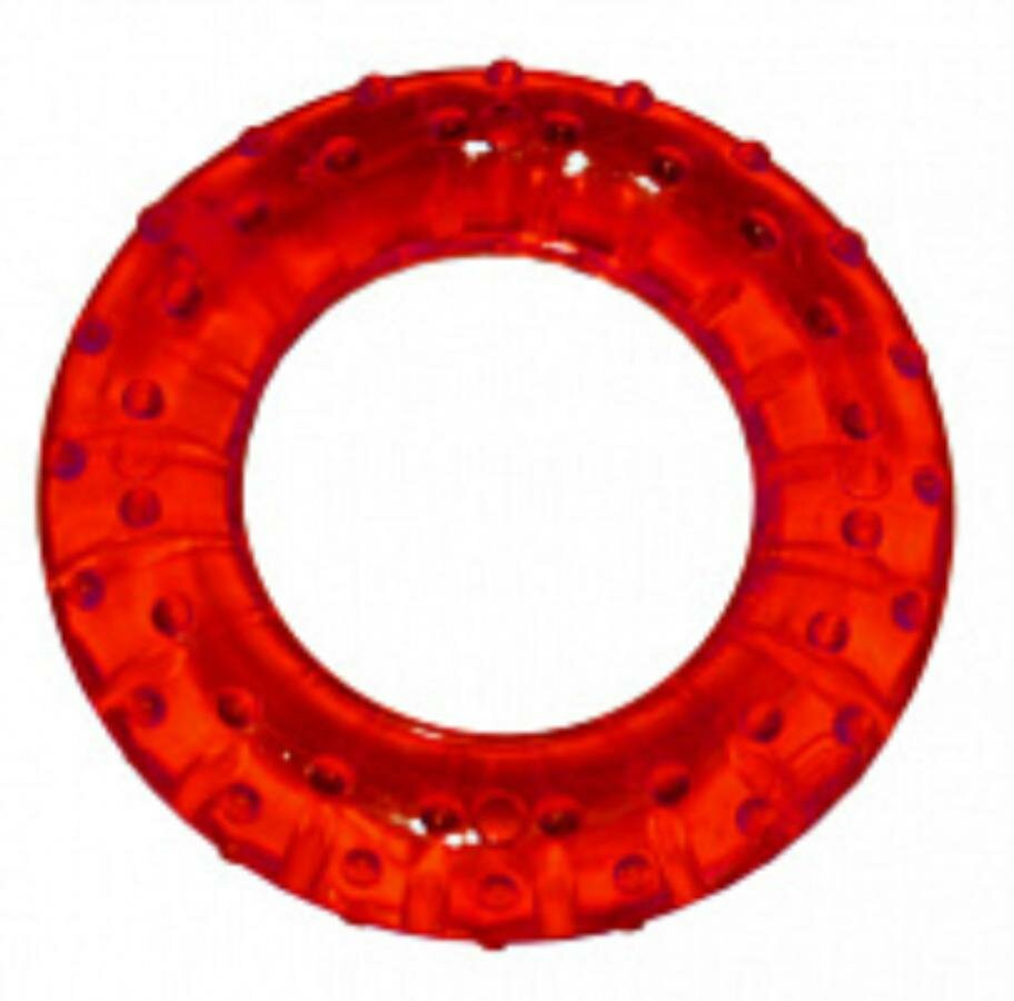 Массажёр-эспандер кистевой взрослый, цвет красный (диаметр 7,5 см.), 1 шт.