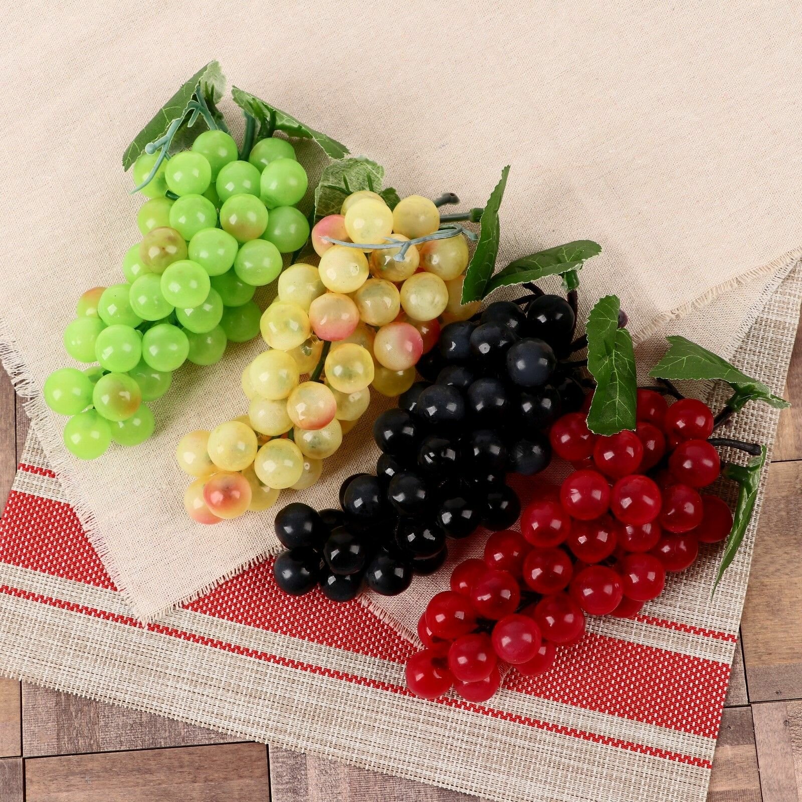 Муляж Виноград матовый , h 19 см, 45 ягод, микс, 2 шт
