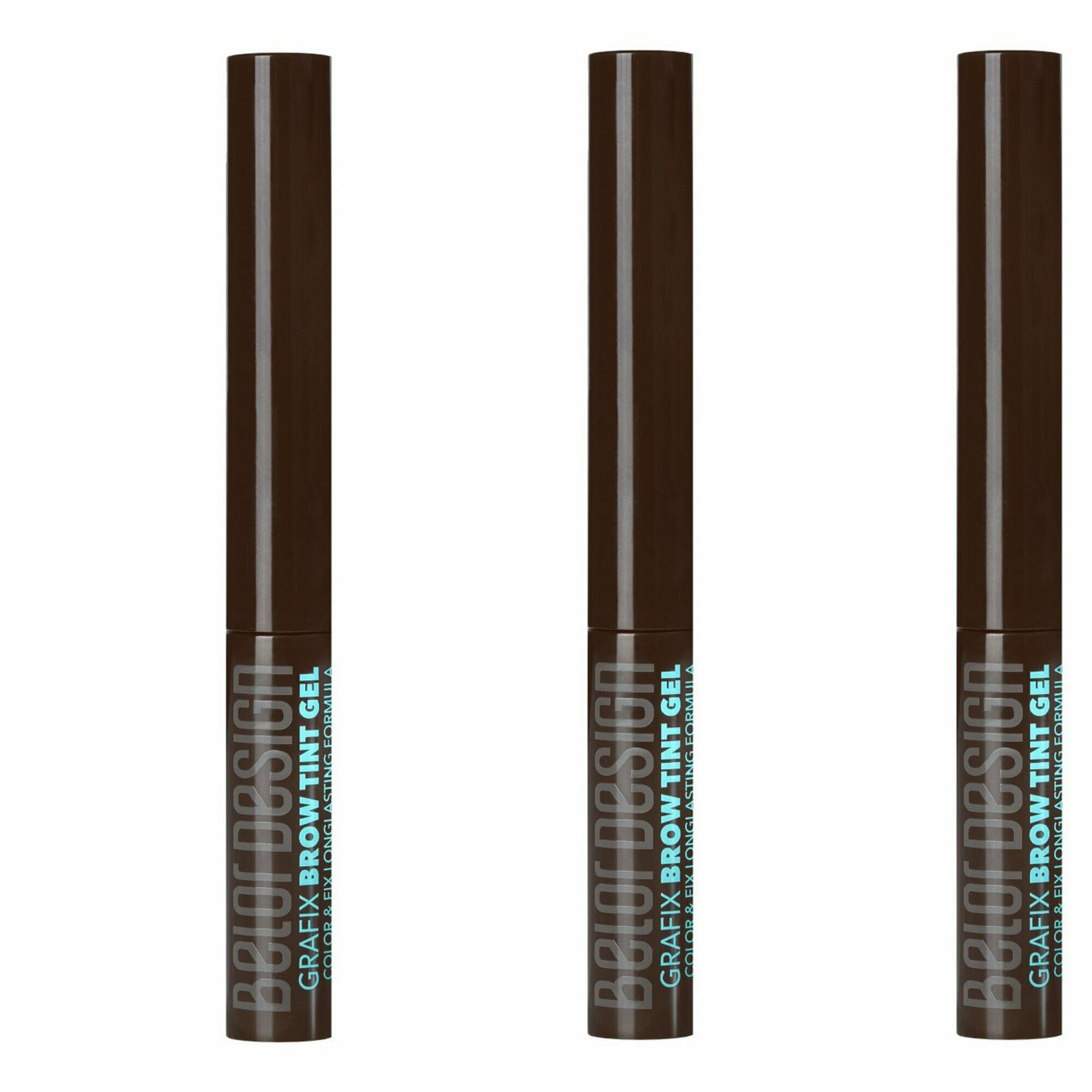 Гель для бровей BelorDesign, гель-тинт, Grafix, тон 03 Dark, фиксация, 4 г, 3 шт