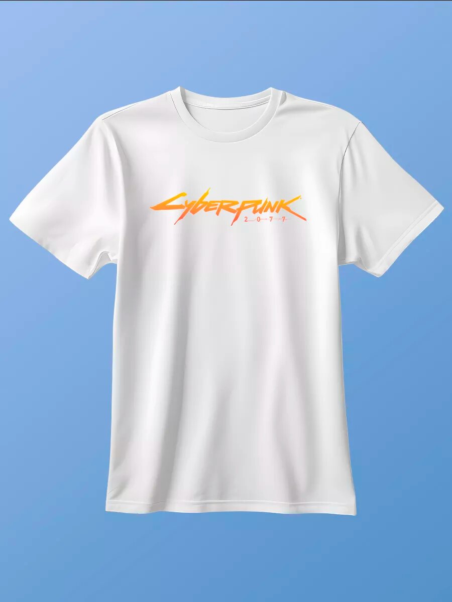 Футболка с надписью киберпанк cyberpunk